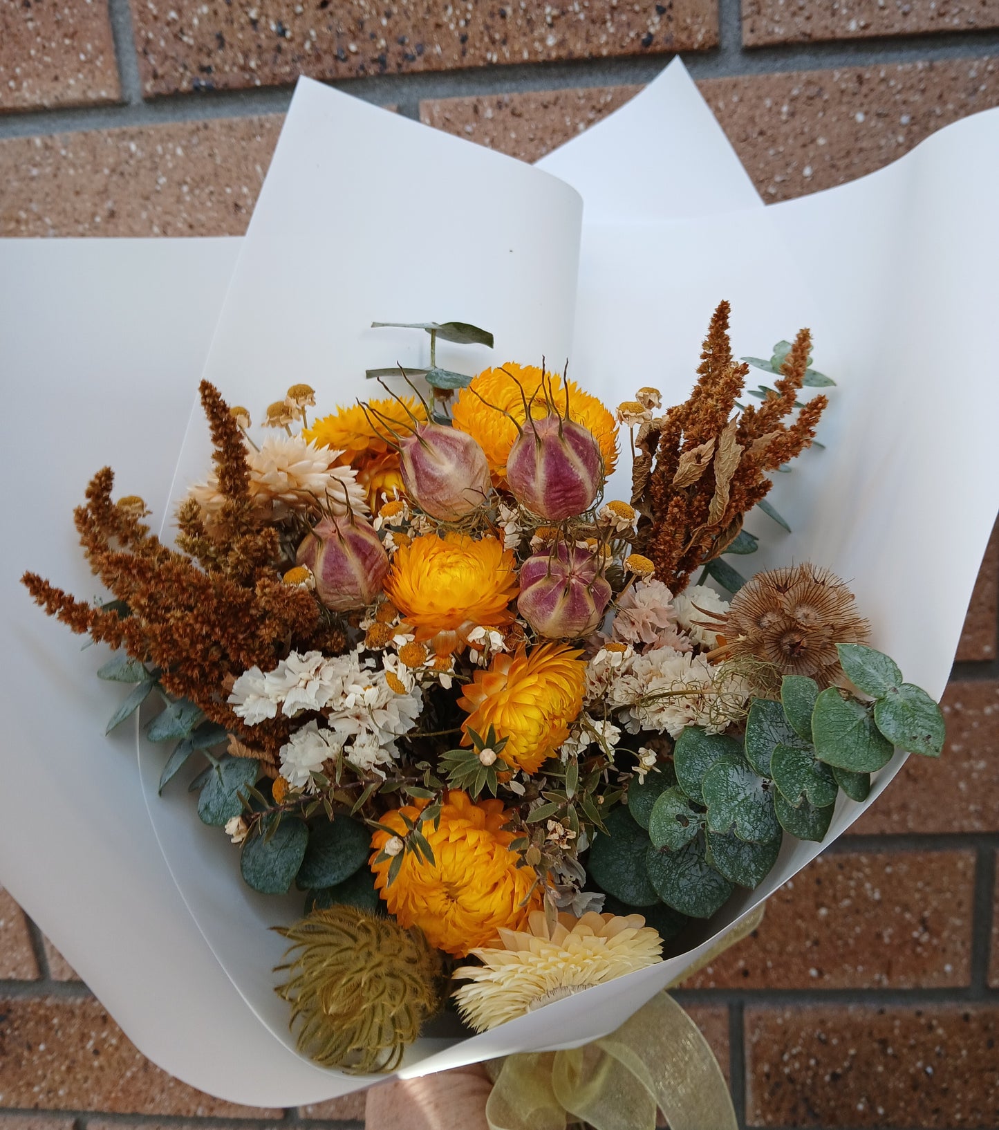Dried Flower Posy - Pop of Yellow – Where Cornflowers Grow